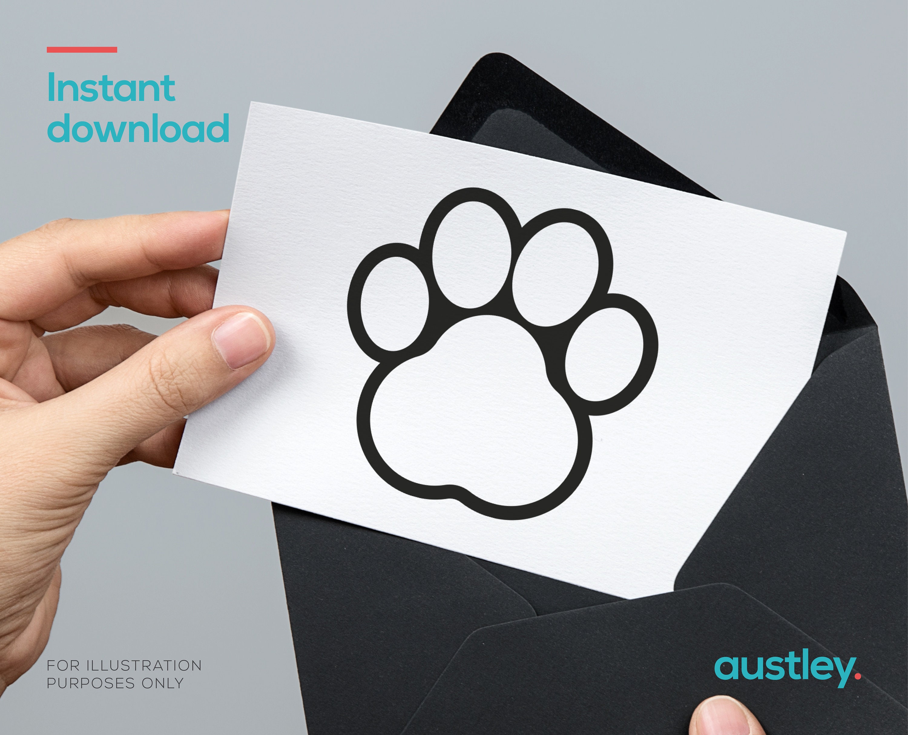 Paw Print, Dog, Cat, Svg, Dxf, Eps, Png, Jpg, Pdf, Cut File, Print File ...