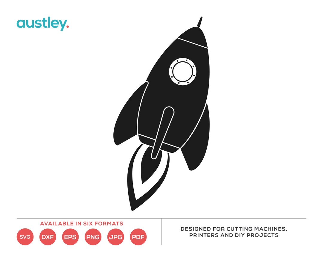 Rocket, Space, Svg, Dxf, Eps, Png, Jpg, Pdf, Cut File, Print File ...