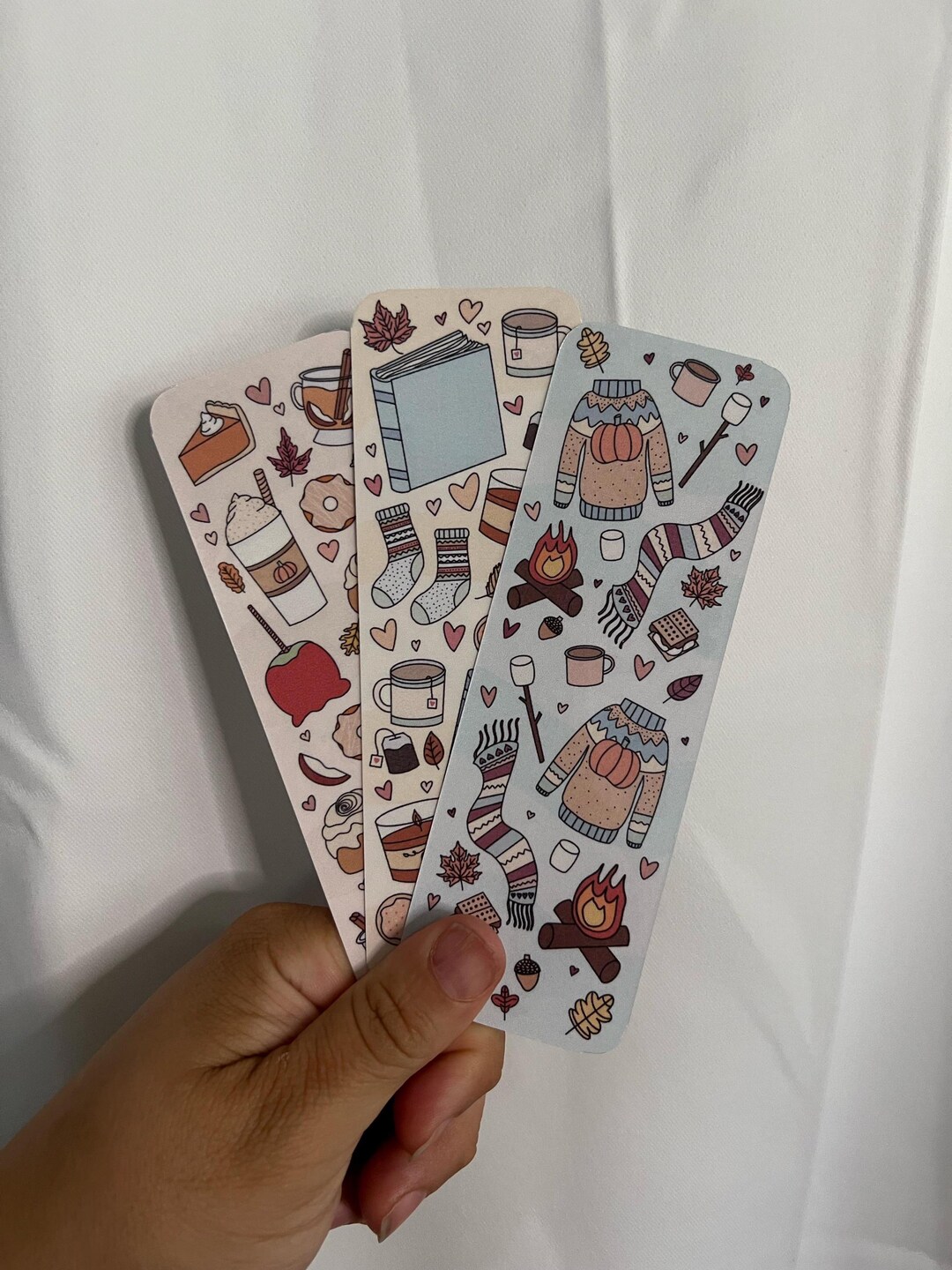 Cozy and Cute Fall Bookmarks | Pumpkin Spice Bookish Gifts | Autumn ...