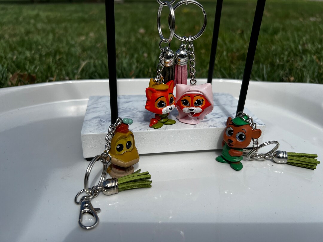 Disney Doorable Keychain With Clip and Key Ring , Robin Hood - Etsy