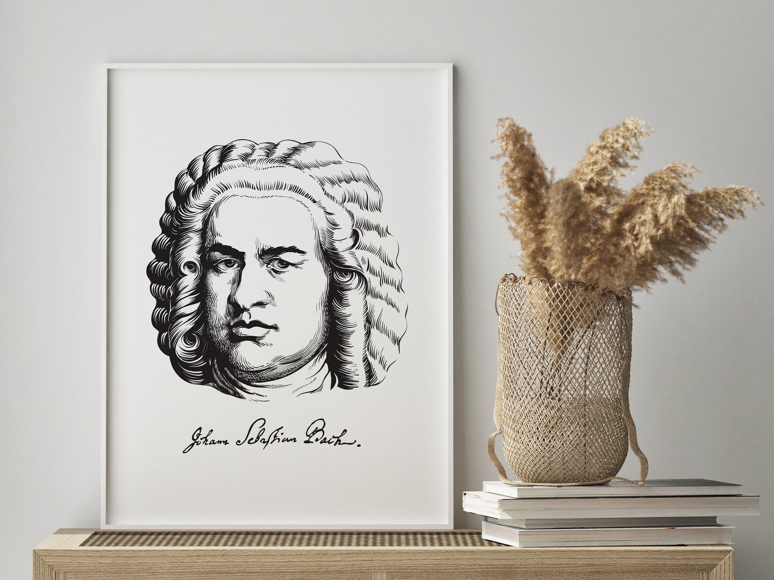 J.S. Bach Johann Sebastian Bach Poster Bach Printable Poster | Etsy