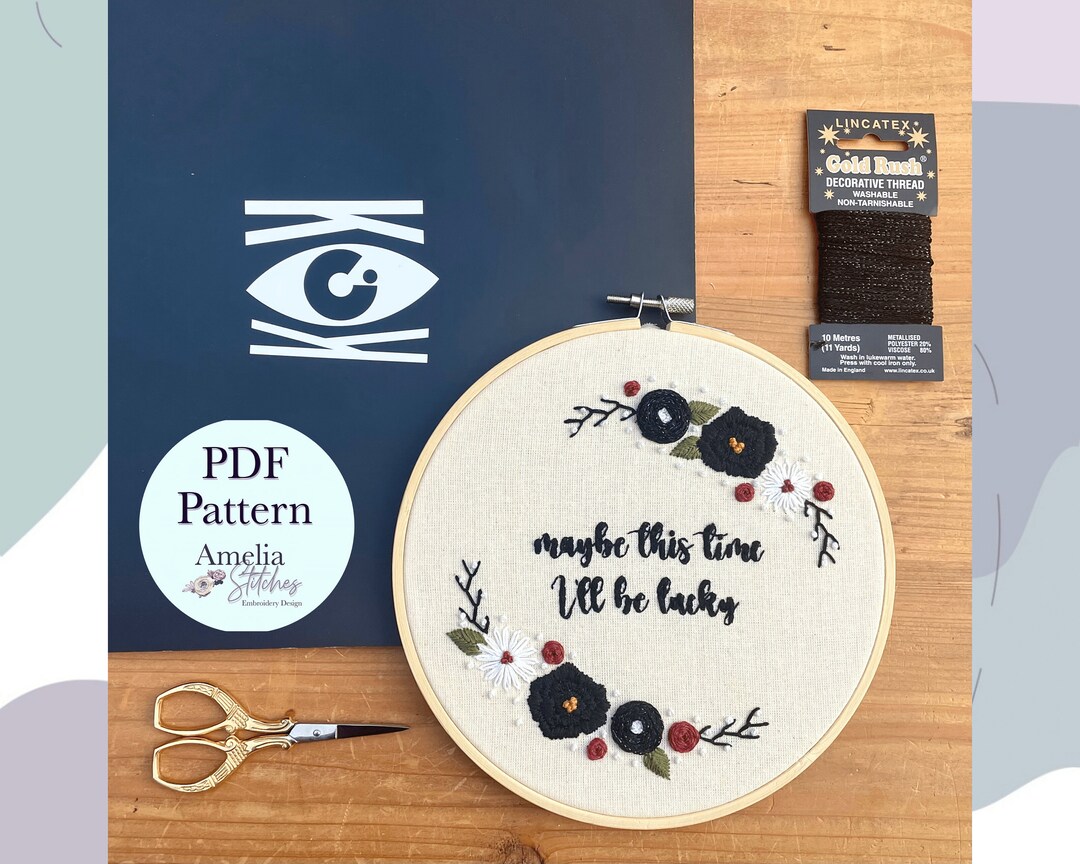 Cabaret Inspired PDF Embroidery Pattern - "maybe This Time I'll Be ...