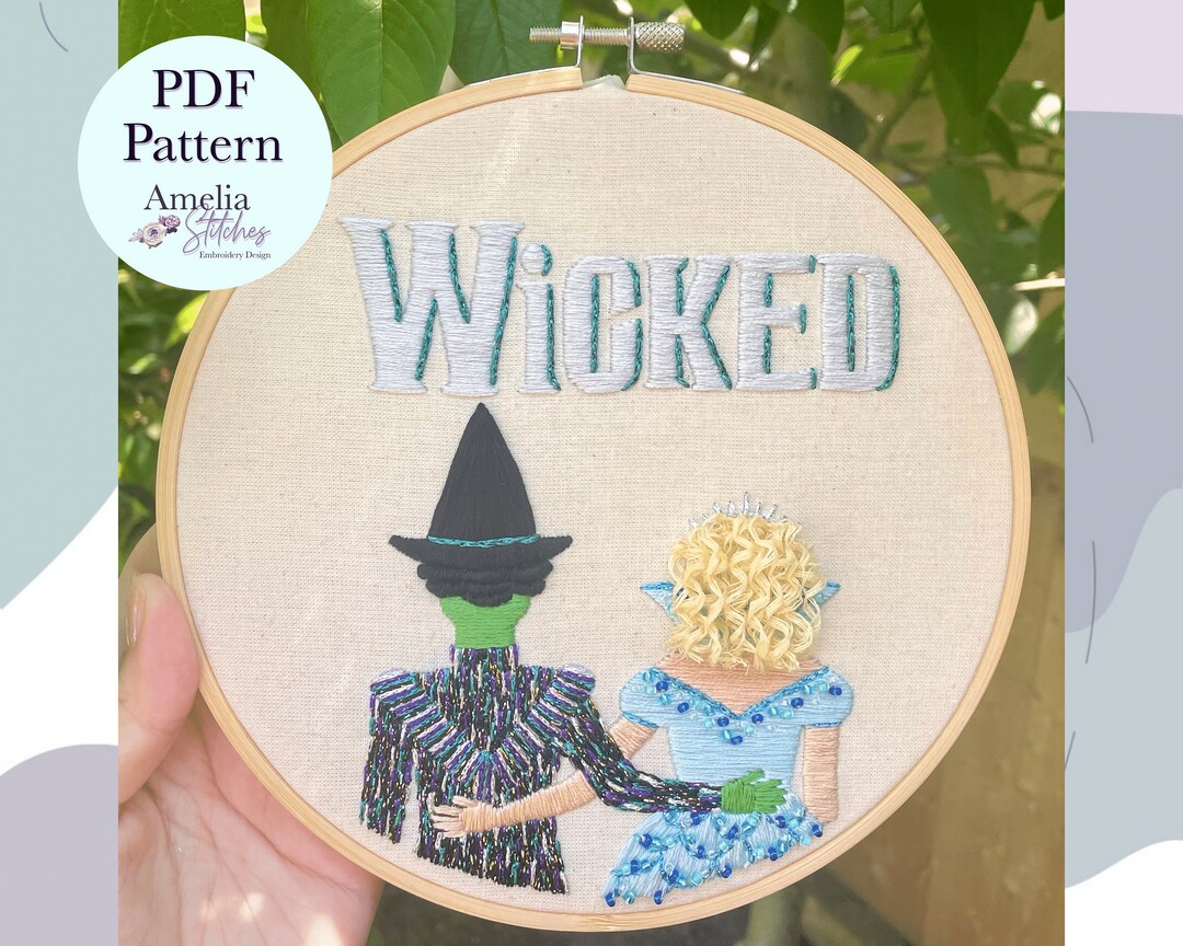 Wicked Inspired Elphaba and Glinda PDF Pattern by Amelia Stitches - Etsy