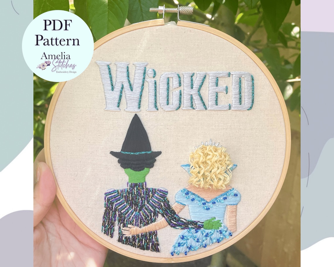 Wicked Inspired Elphaba and Glinda PDF Pattern by Amelia Stitches - Etsy
