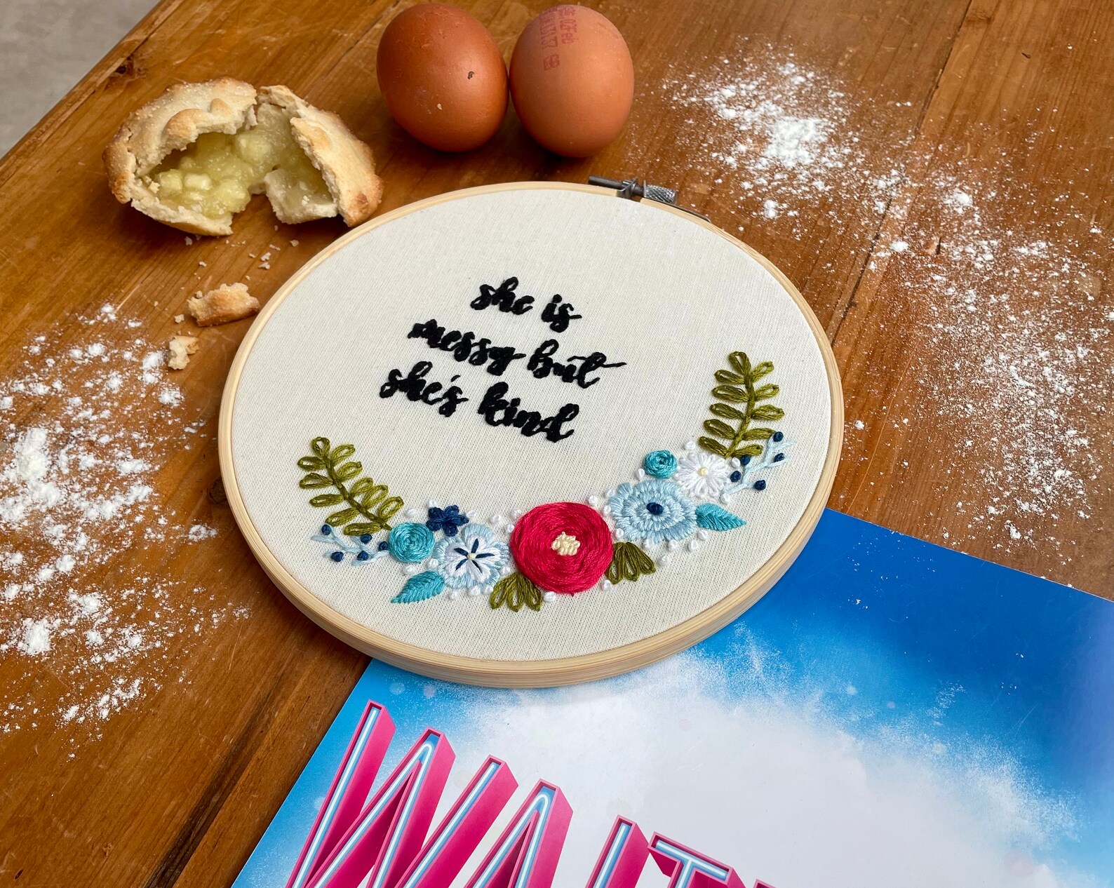 Waitress Inspired Embroidery Kit - "she is Messy but She's Kind" by ...