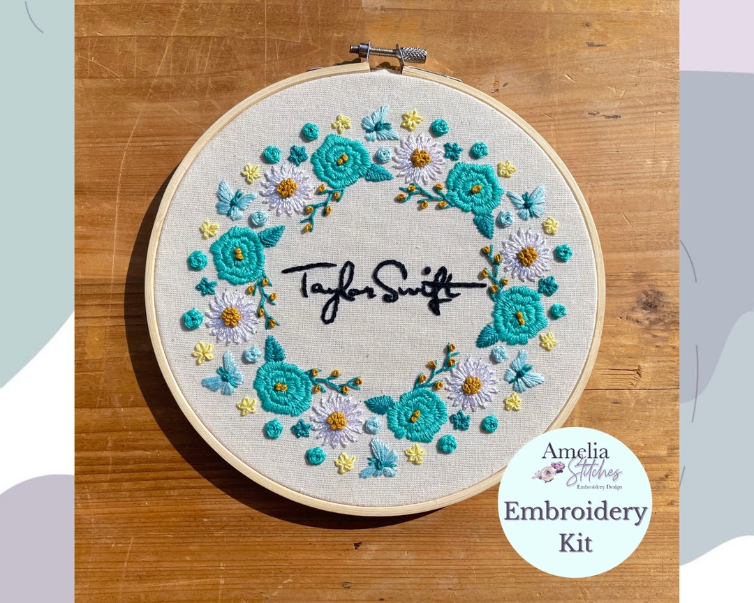 T. Swift Debut Era Inspired Embroidery Kit by Amelia Stitches - Etsy