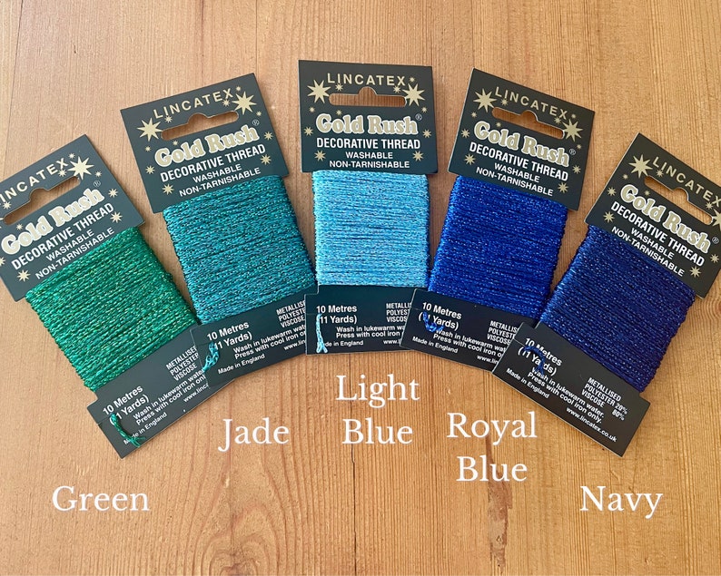 Sparkly Glitter Metallic Thread - Lincatex Gold Rush Decorative Thread ...