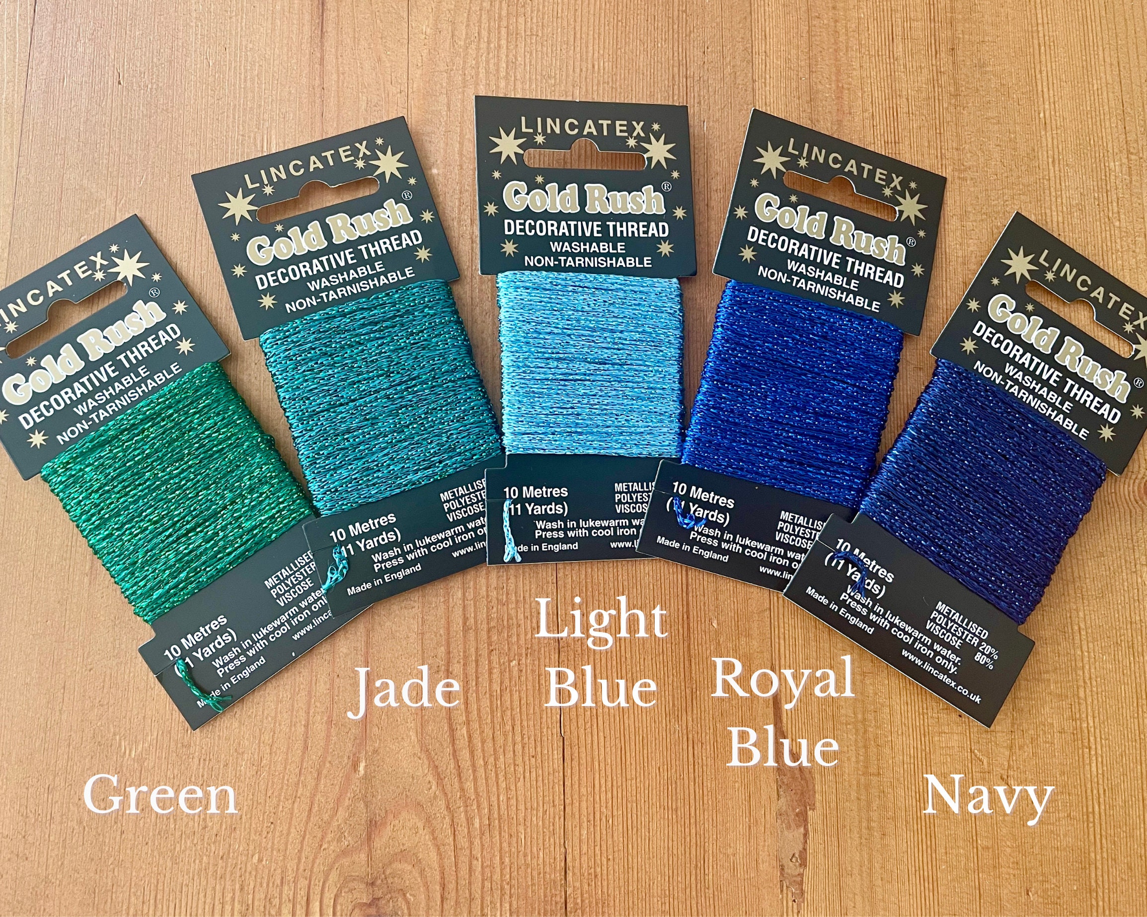 Sparkly Glitter Metallic Thread Lincatex Gold Rush | Etsy UK