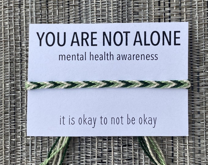 Mental Health Awareness Bracelet | Green, String Bracelet, Mental ...