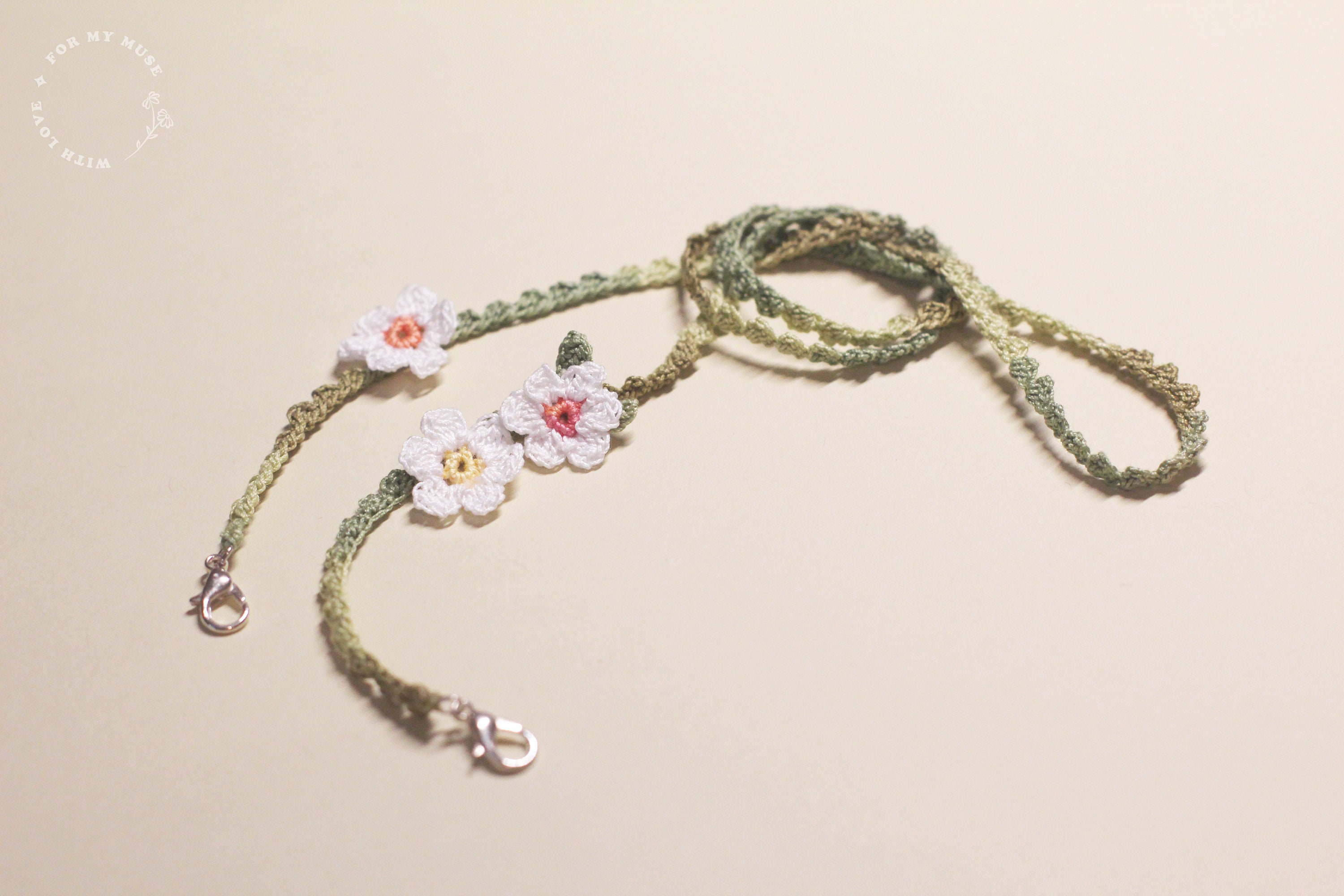 Daisy Lace Mask Lanyard Daisy Crochet Lace Face Mask Strap - Etsy