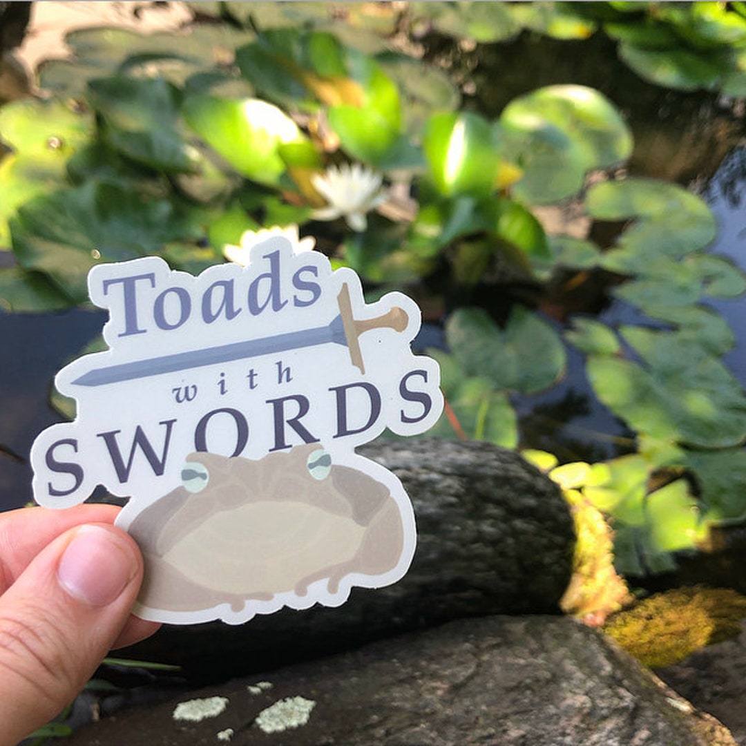 Toads With Swords Vinyl Sticker Fitted Edge 3x3 - Etsy