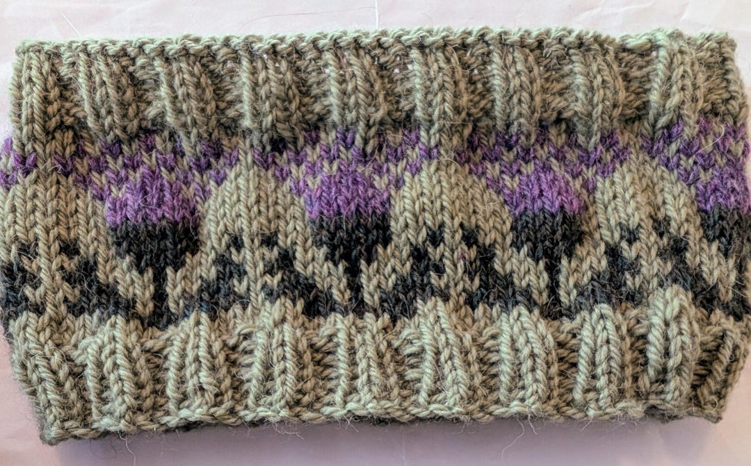 Hand Knitted Thistle Headband - Ideal for Nature and Scotland Lovers ...