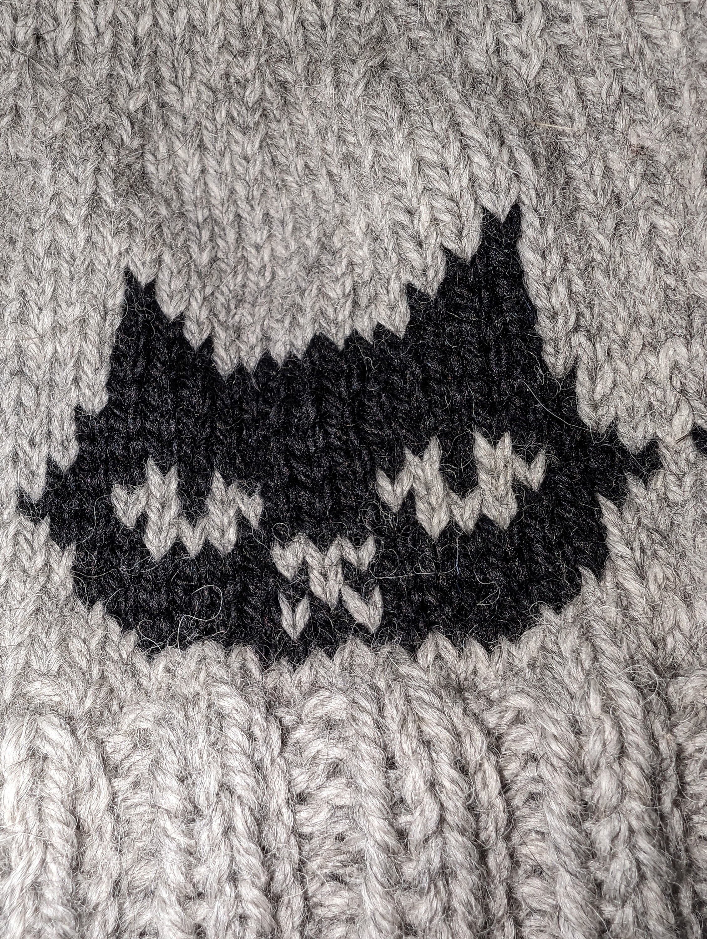 Knitted Cat Face Hat - Hat With Cute Cat Face! 100% Wool. Handknitted ...