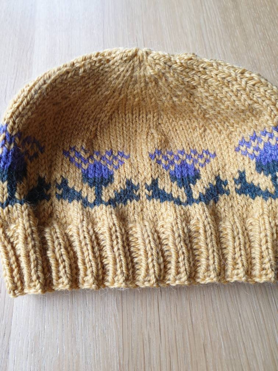 Thistle Hat - Handknitted in Orkney Scotland. Knitted in Wool and ...