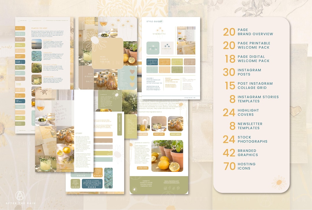 Canva Template Bundle | 256 Resources | Brand Identity & Deck ...