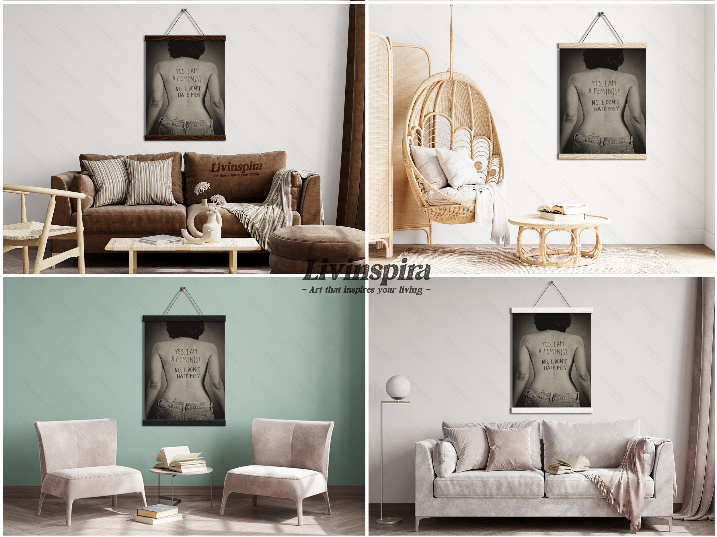 Strong Feminist Message | Black and White Artwork | Woman Empowerment ...