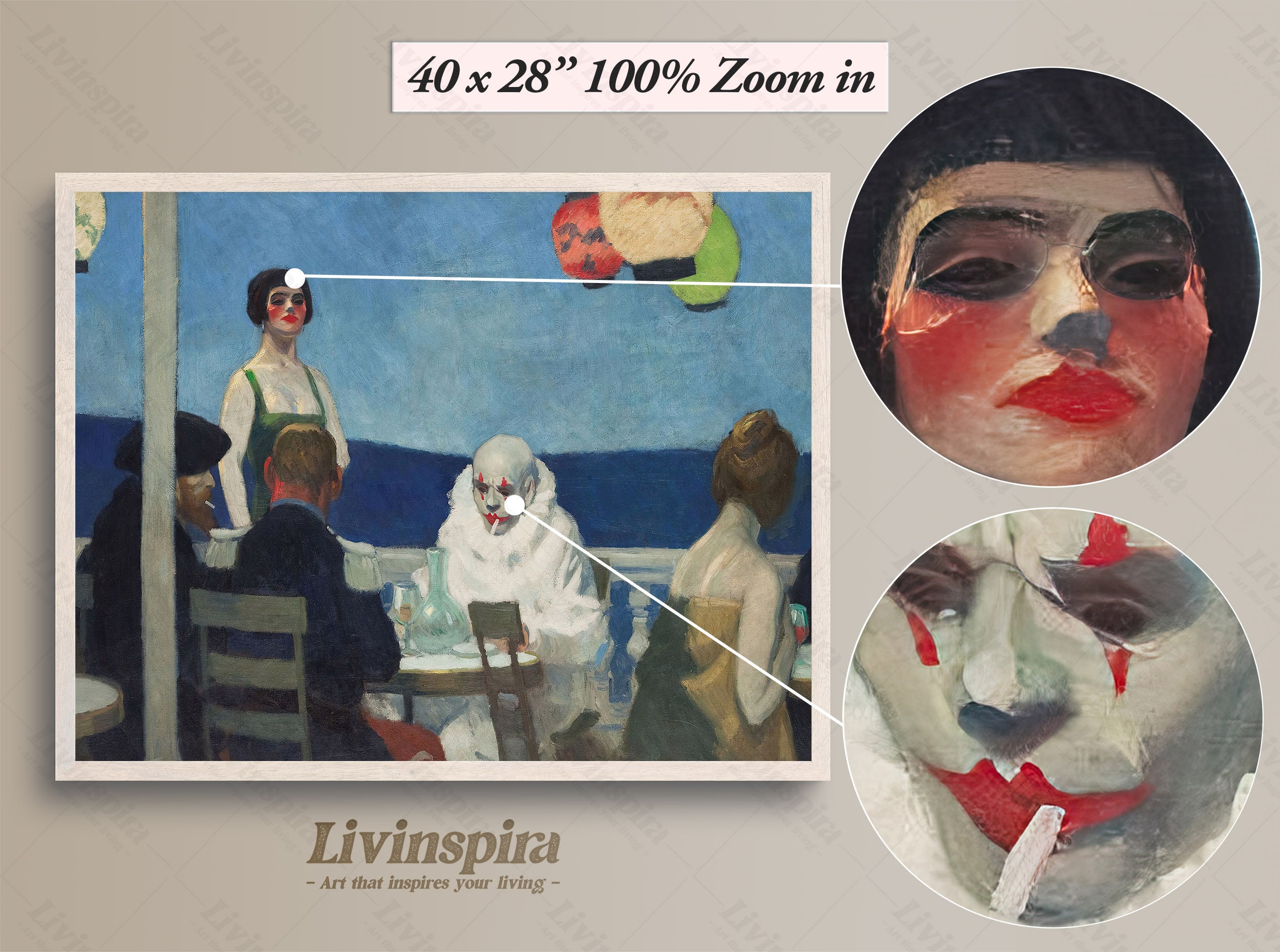 Edward Hopper Print Soir Bleu Iconic Paris Evening Elegant Wall Decor ...