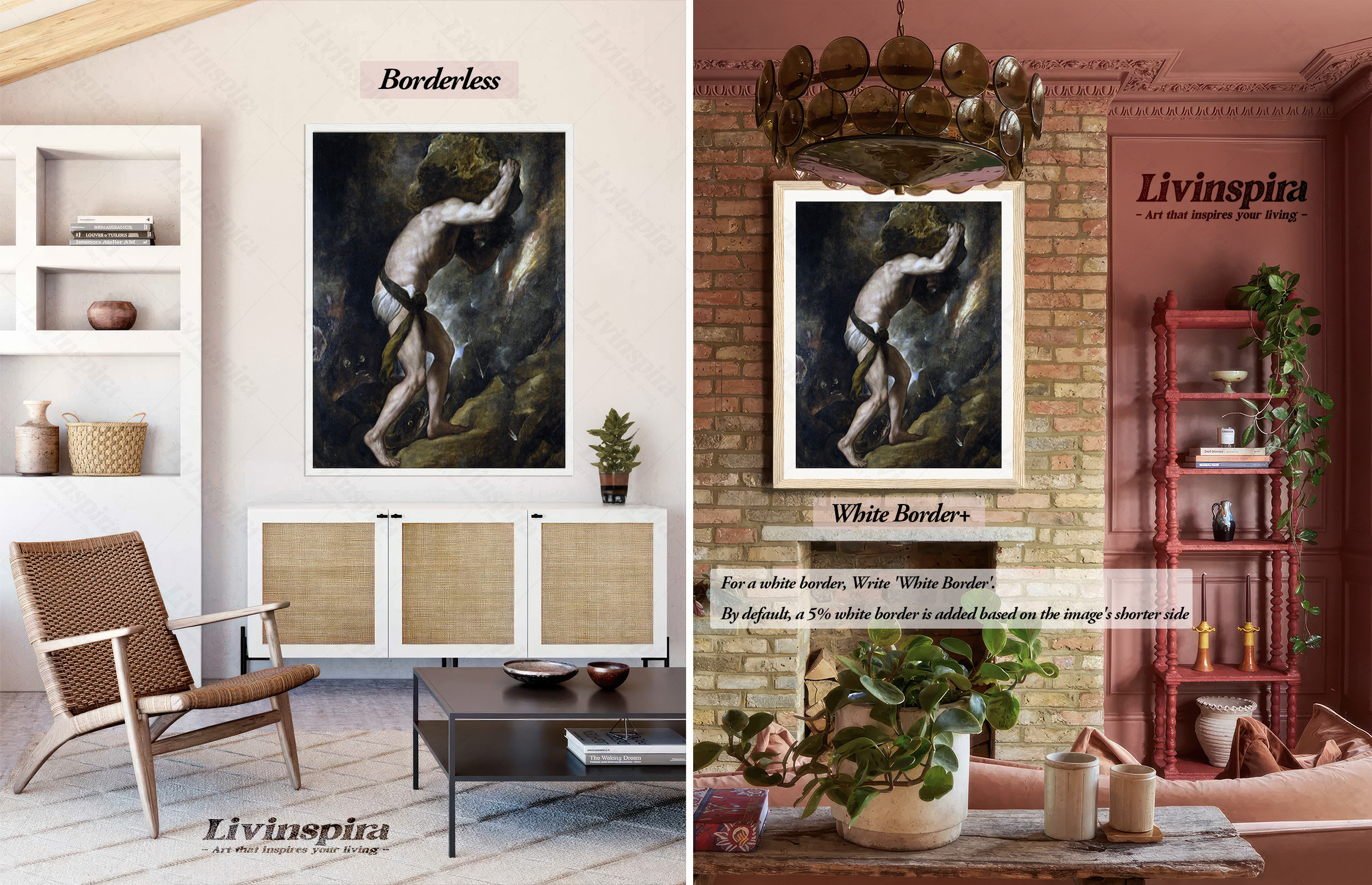 Sisyphus Pushing the Boulder | Timeless Greek Mythology Art | Symbol of ...