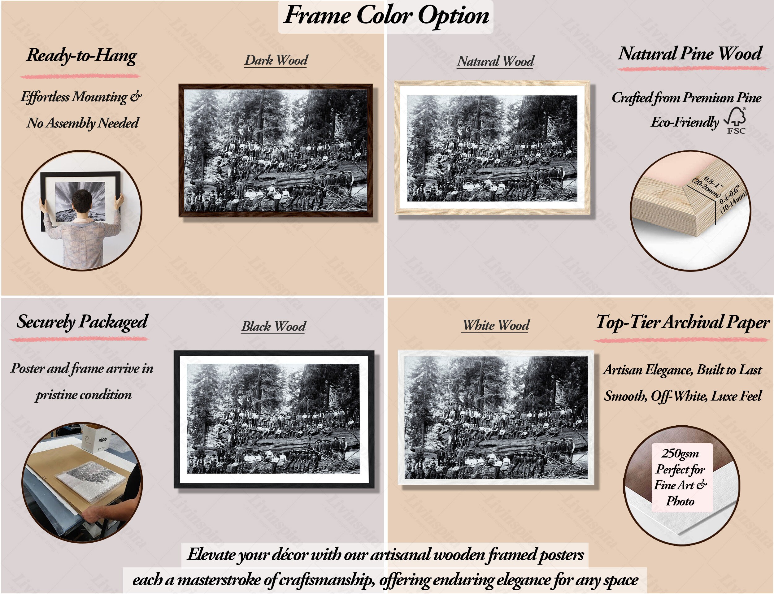 Black & White Vintage Logging Team Image | Forest Workers Scene ...