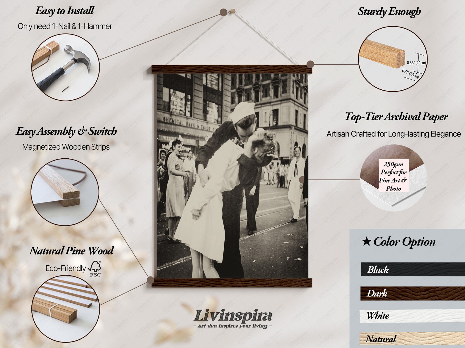 Vintage Historic Kissing Sailor Photo | V-J Day Times Square Walldecor ...