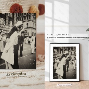 Vintage Historic Kissing Sailor Photo | V-J Day Times Square Walldecor ...