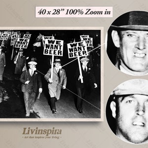 Historic Prohibition Protest Wallposter | Men Demanding Beer Walldecor ...