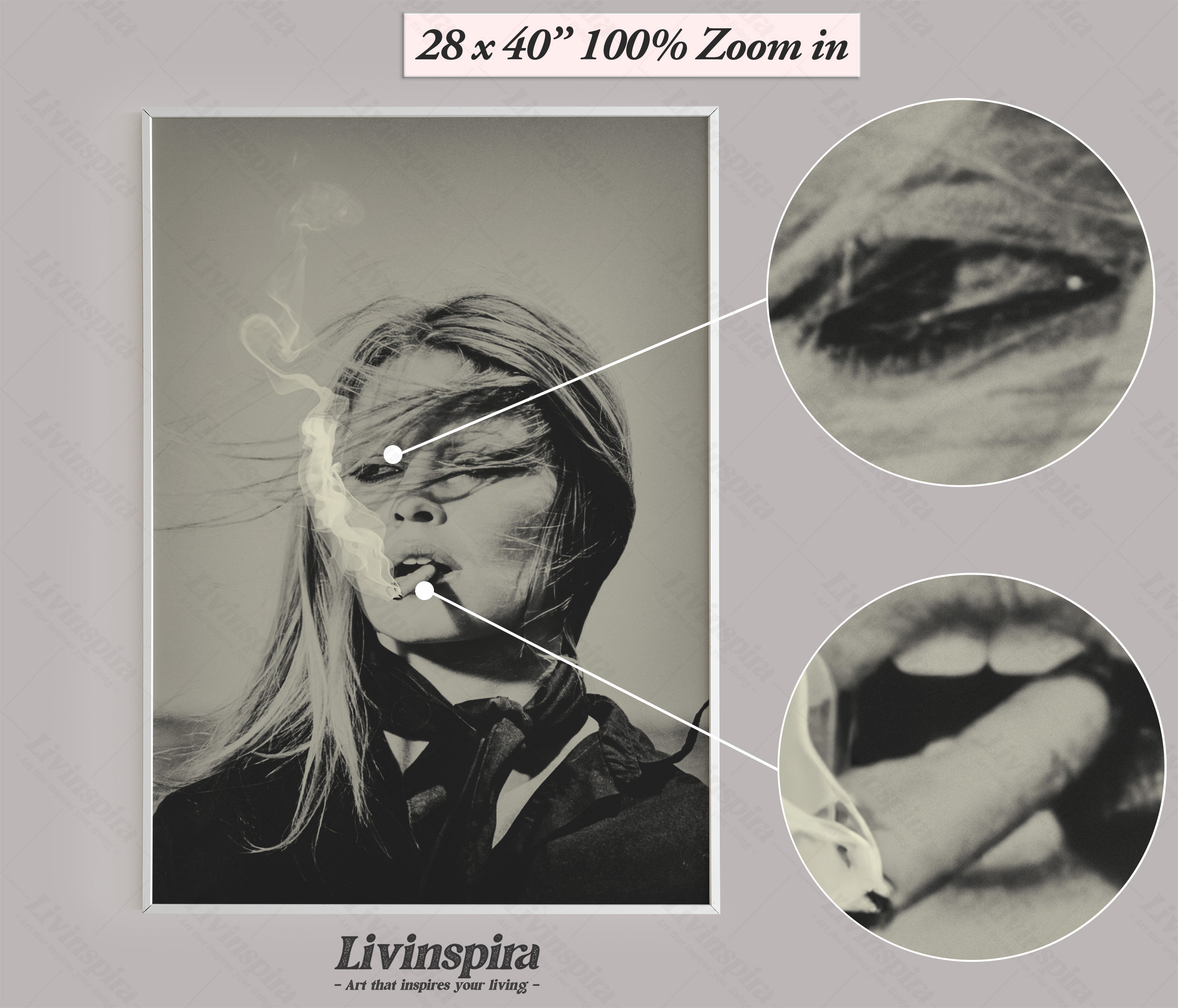 Elegant Smoking Woman Vintage Fashion Gaze Timeless Beauty Black and ...