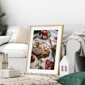 Hot Chocolate Delight Poster | Cozy Winter Treat Art, Festive Holiday ...