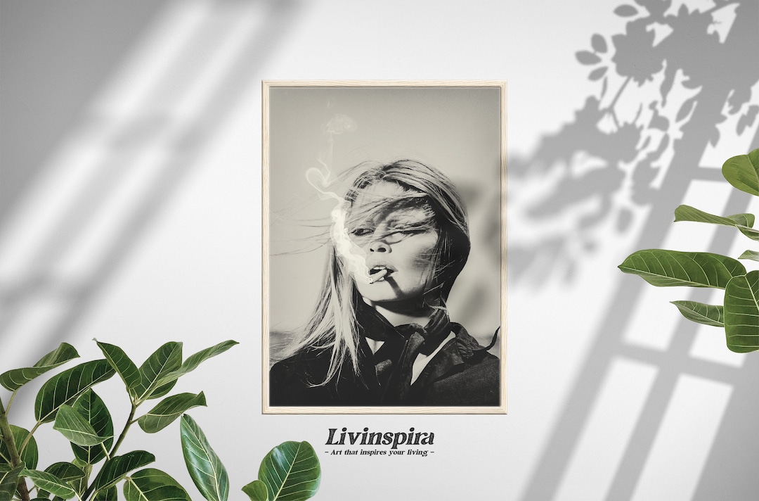 Timeless Woman Smoking Wallposter | Vintage Hollywood Portrait ...