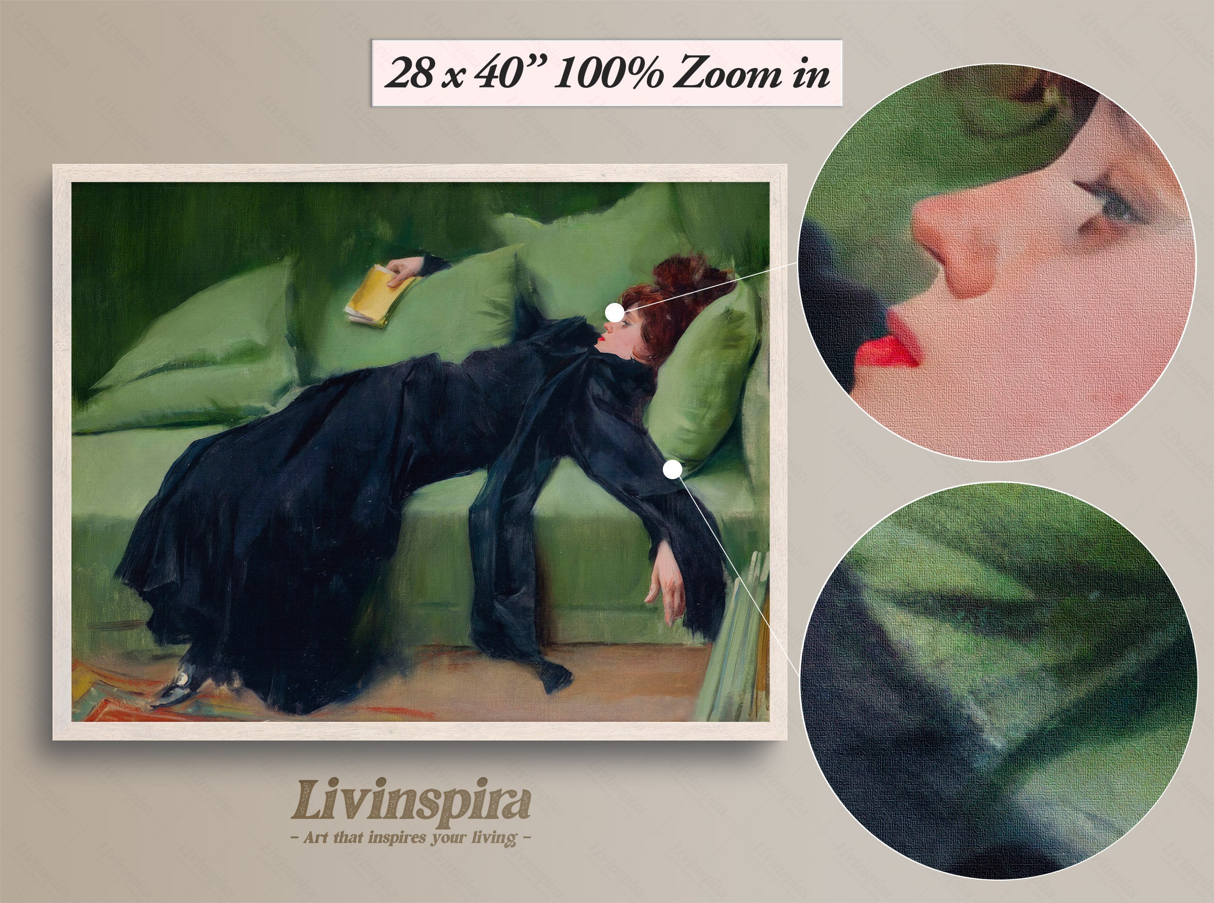 After the Dance Decadent Young Woman Famous Old Oil Painting | Vintage ...