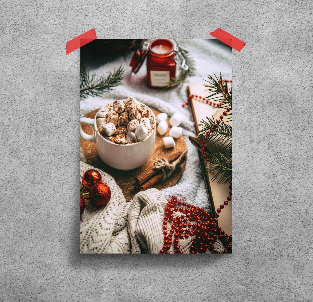 Hot Chocolate Delight Poster | Cozy Winter Treat Art, Festive Holiday ...