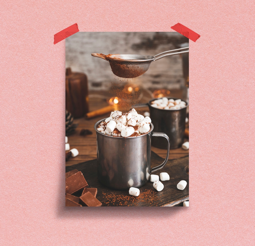 Cozy Hot Cocoa Poster | Warm Winter Beverage Print for Comforting ...