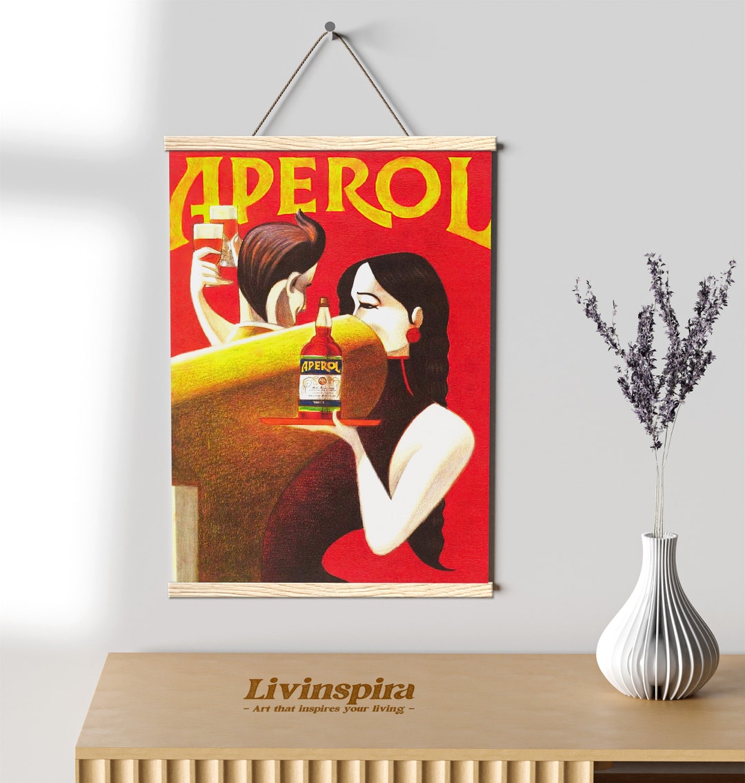 Aperol Inspired Retro Poster Print | Vintage Cocktail Poster | Retro ...