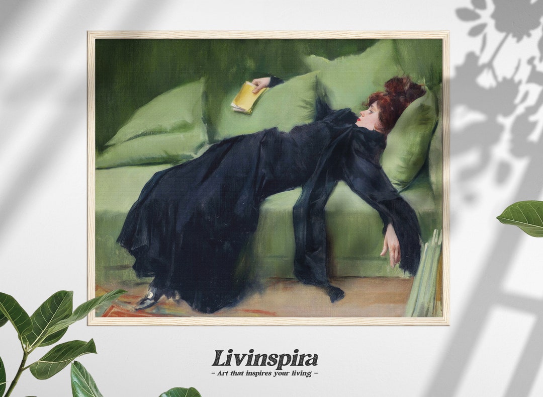 After the Dance Decadent Young Woman Famous Old Oil Painting | Vintage ...