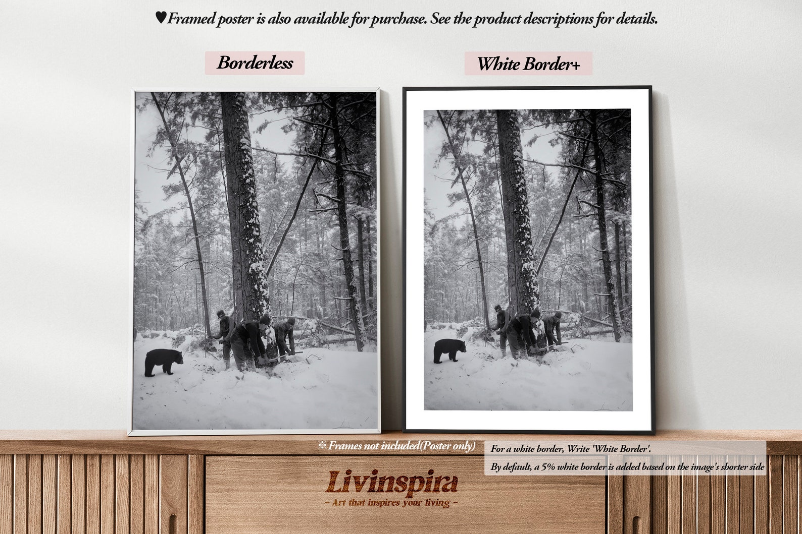 Vintage Logging Photo | Wintery Scene Historic Logging Picture | Black ...
