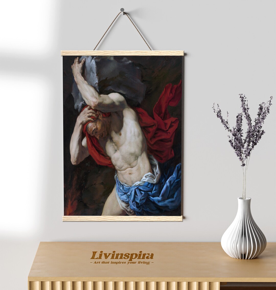 Sisyphus Art Print – Classic Struggle Representation | Mythology ...