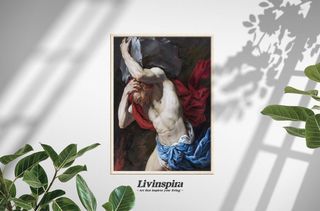 Sisyphus Art Poster – Classic Struggle Representation | Mythology ...