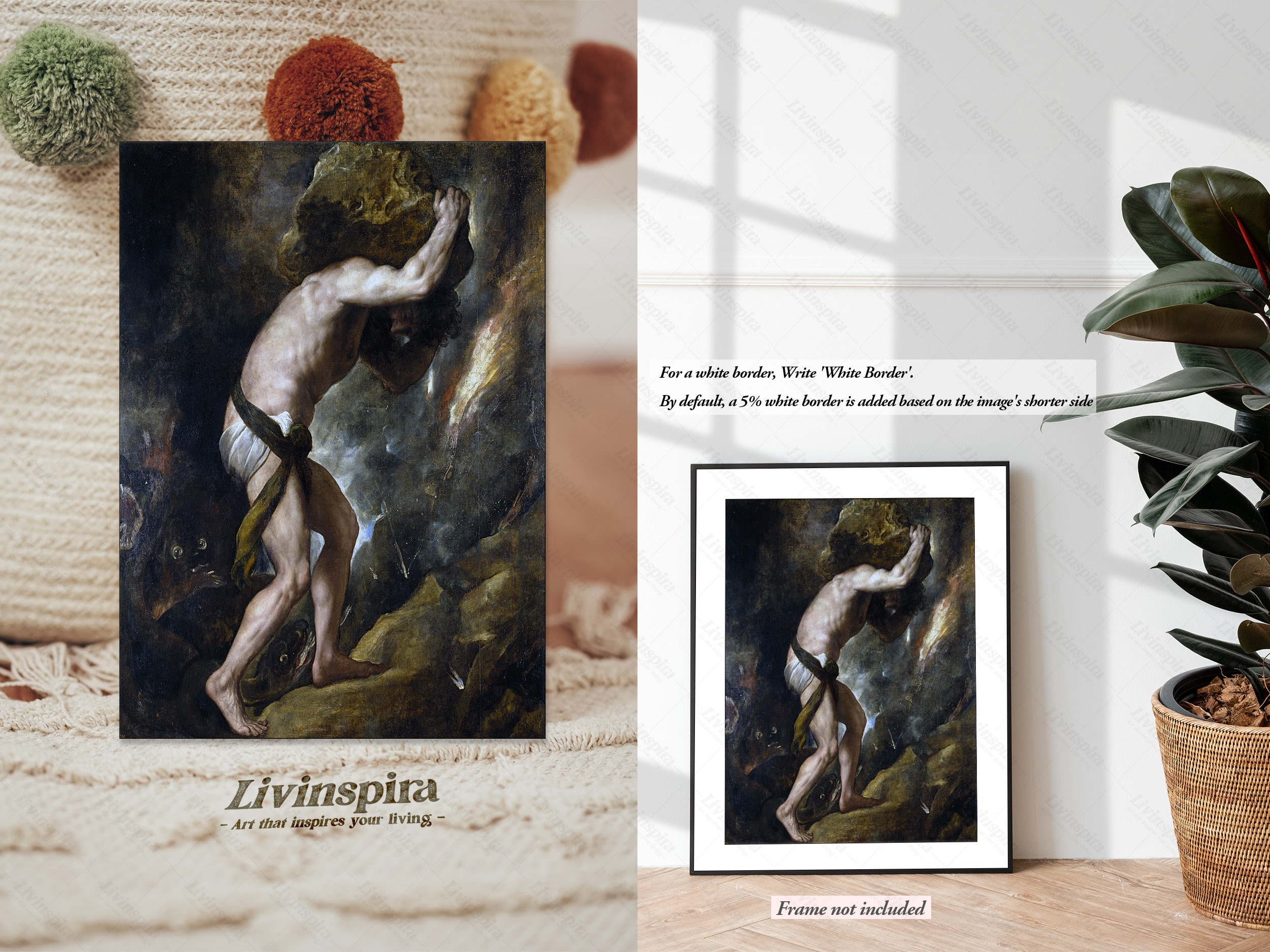 Ancient Greek Myth of Sisyphus Timeless Artwork Depicting - Etsy