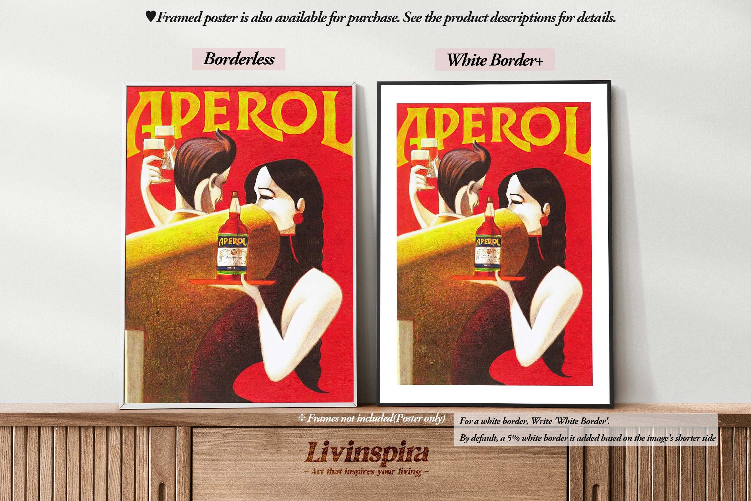 Aperol Inspired Retro Poster Print Vintage Cocktail Poster - Etsy