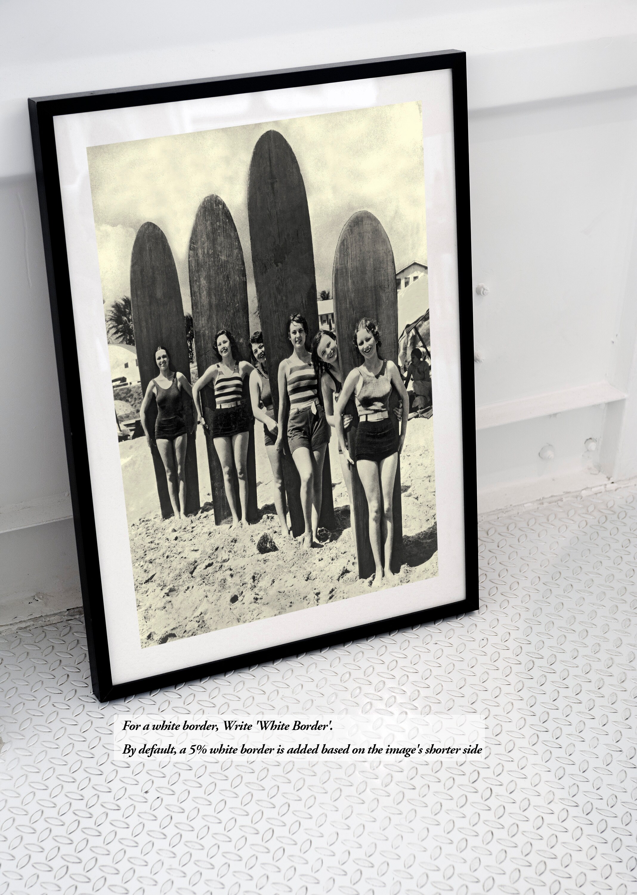 Vintage Surfboard Ladies Beach Photo Retro Surfing Women - Etsy