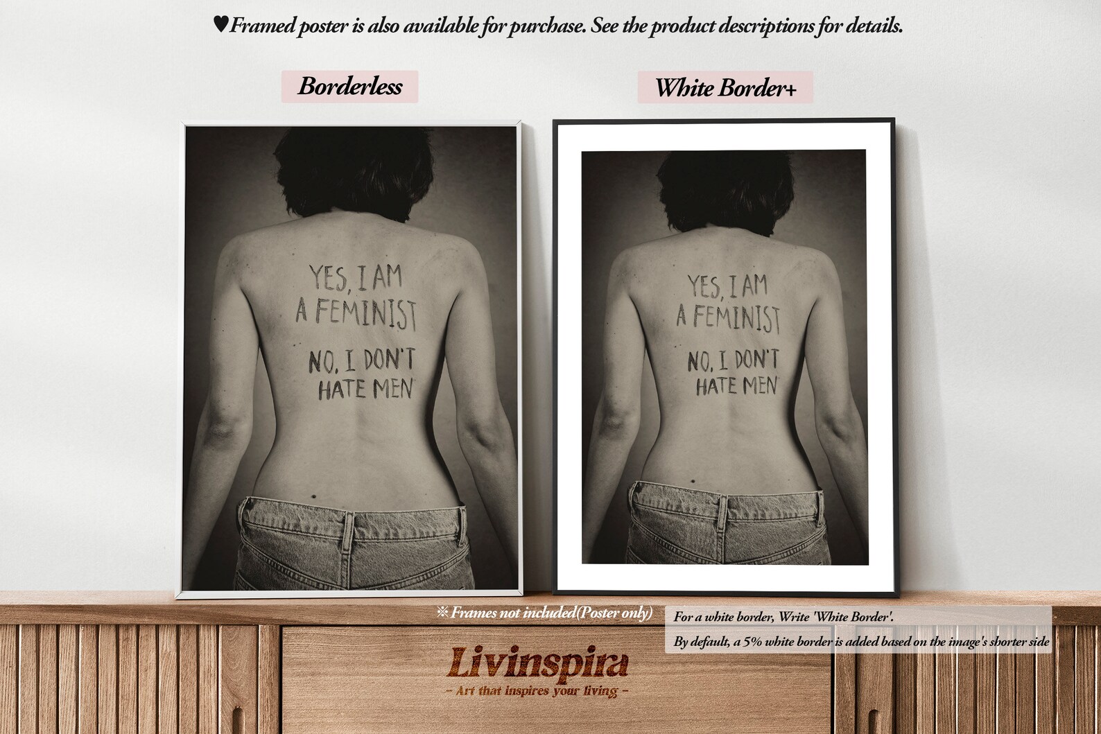 Strong Feminist Message | Black and White Artwork | Woman Empowerment ...
