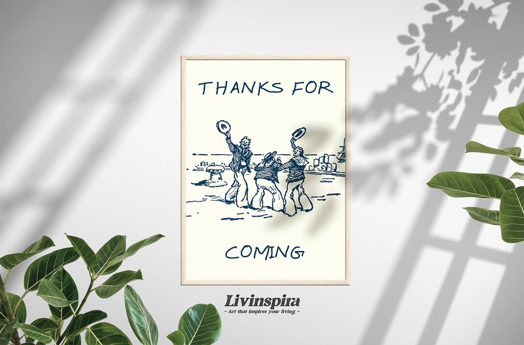 Thanks for Coming Homebody Walldecor Navy| Housewarming Gift ...