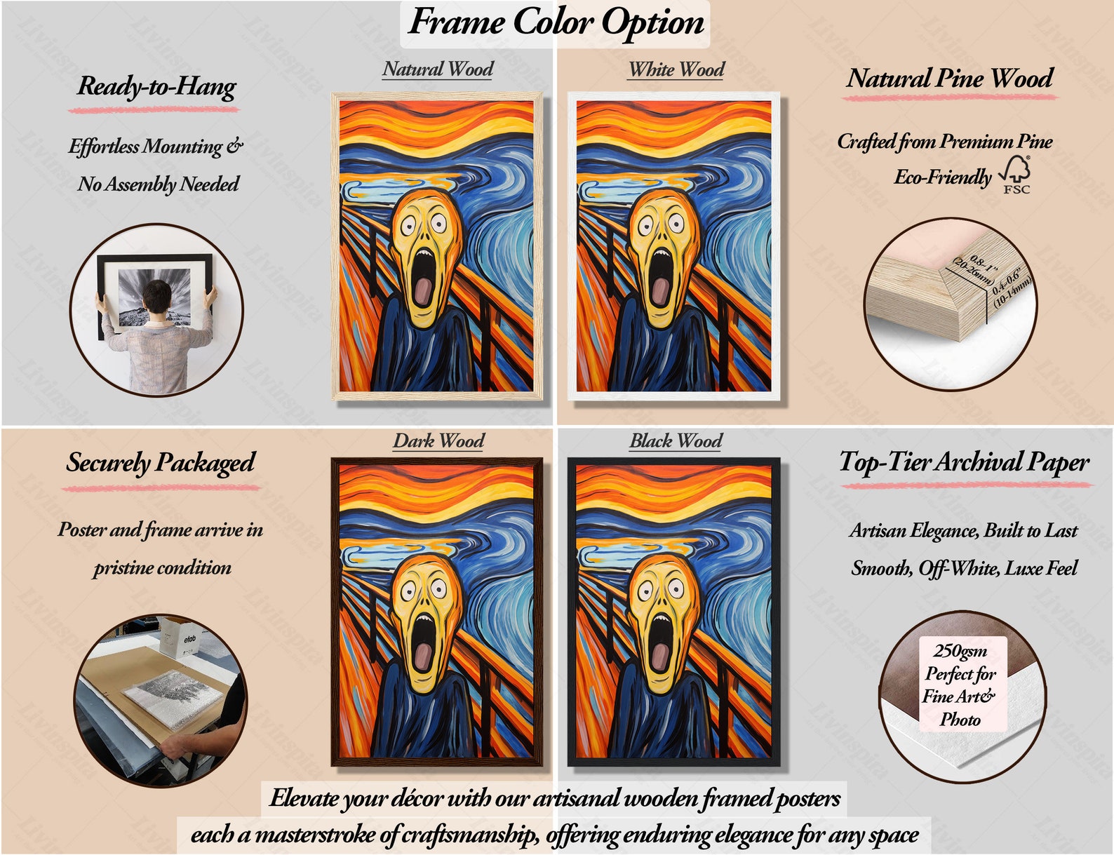 Edvard Munch Inspired Vibrant Scream Painting Funny Art Print ...