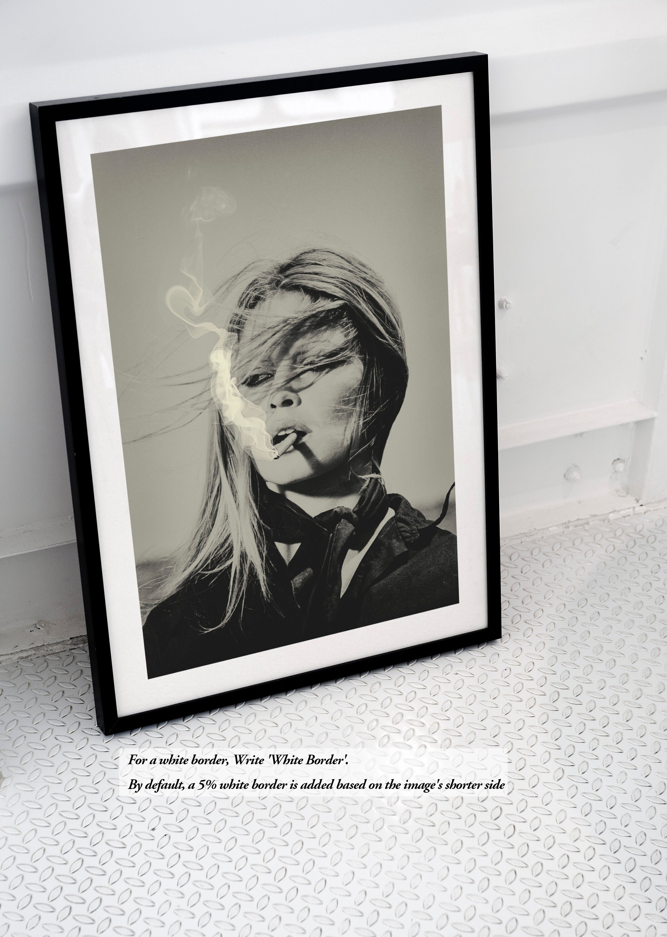 Timeless Woman Smoking Wallposter Vintage Hollywood Portrait Classic ...