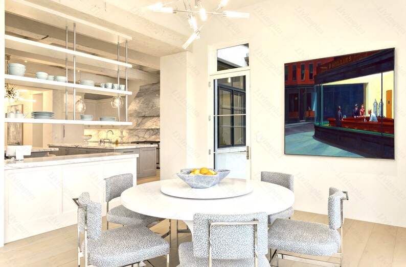 Edward Hopper Print - Nighthawks Famous Painting Classic Diner Art ...