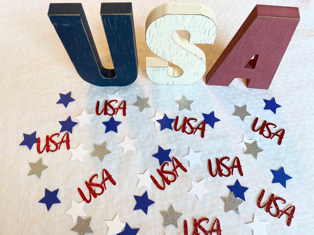 USA Confetti. 50 Count. Patriotic Confetti. 4th of July Confetti ...