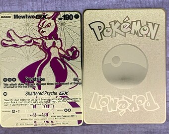 Mewtwo Gold Card | Etsy