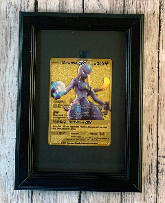 Shadow Mewtwo GX Custom Metal Pokemon Card in Frame | Etsy Australia