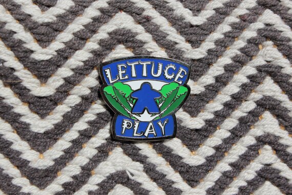 Lettuce Play Hard Enamel Meeple Pin | Etsy