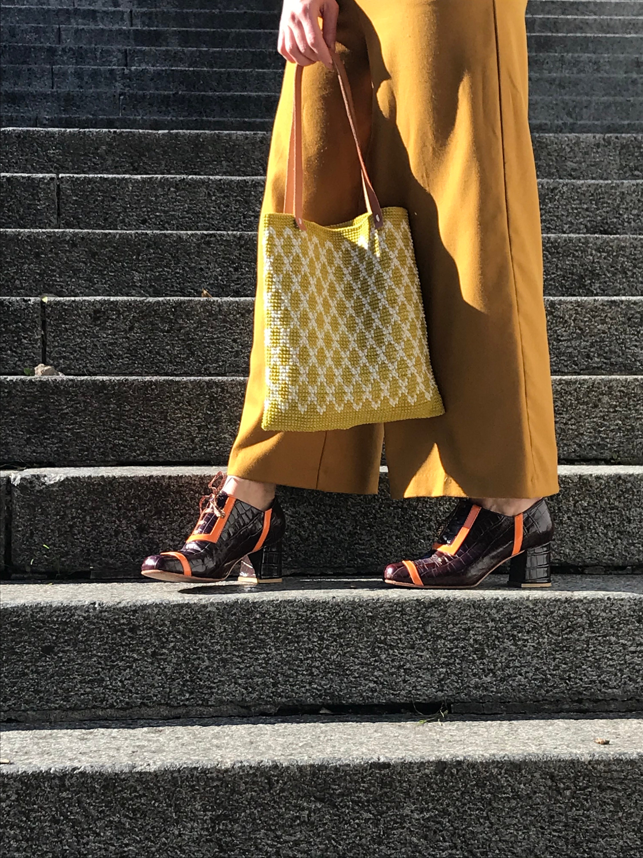 TAPESTRY CROCHET PATTERN. Rhombus Tote Bag Modern Crochet. - Etsy